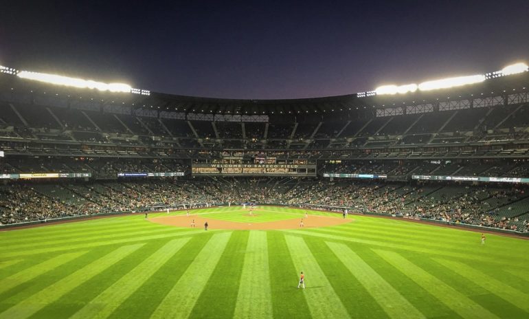 How do they make the grass stripes on major league baseball fields ...